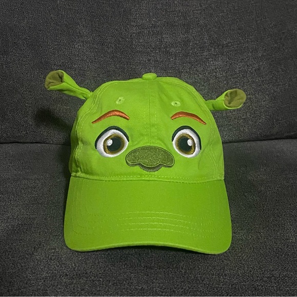 Dreamworks | Accessories | Universal Studios Shrek Face Strapback Cap ...
